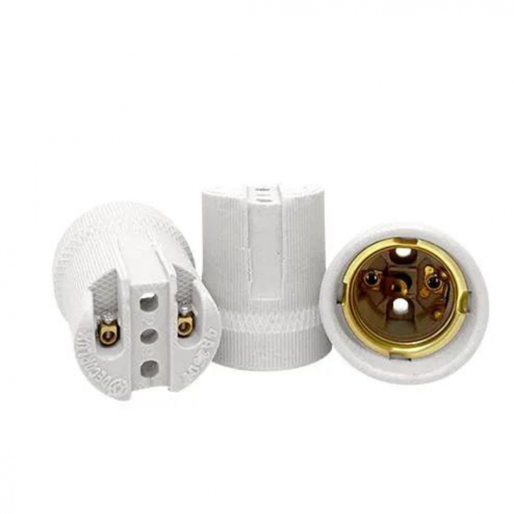 Soquete Porcelana Para Lâmpada E27 Spot 4A 250V MT-2313 DECORLUX ...
