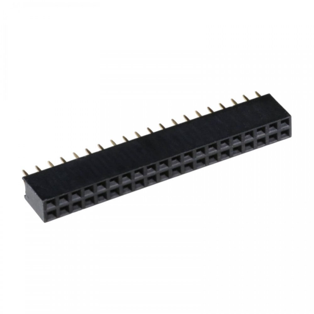 Terminal Barra 40 Pinos Femea 2x40 2,54mm 180° - Cerne Componentes ...