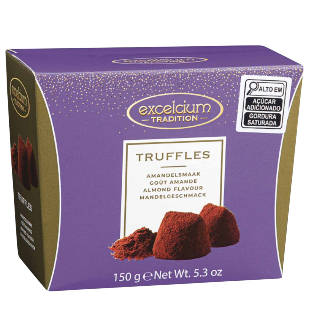 Trufas de chocolate Francês amêndoa Excelcium 150g - Cestas Sabores & Cia