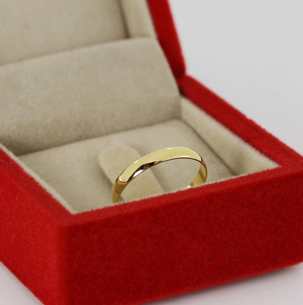 Par de Aliança em ouro 18k leve abaulado 2,80mm tradicional - Chiassoni ...