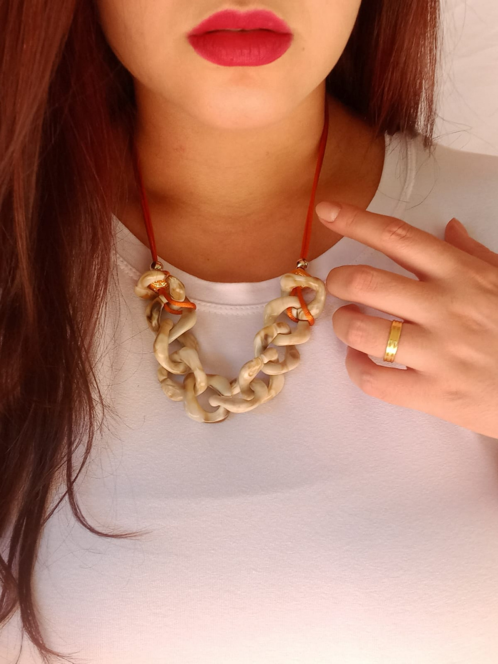 Colar Cordão Marmorizado - Alefe