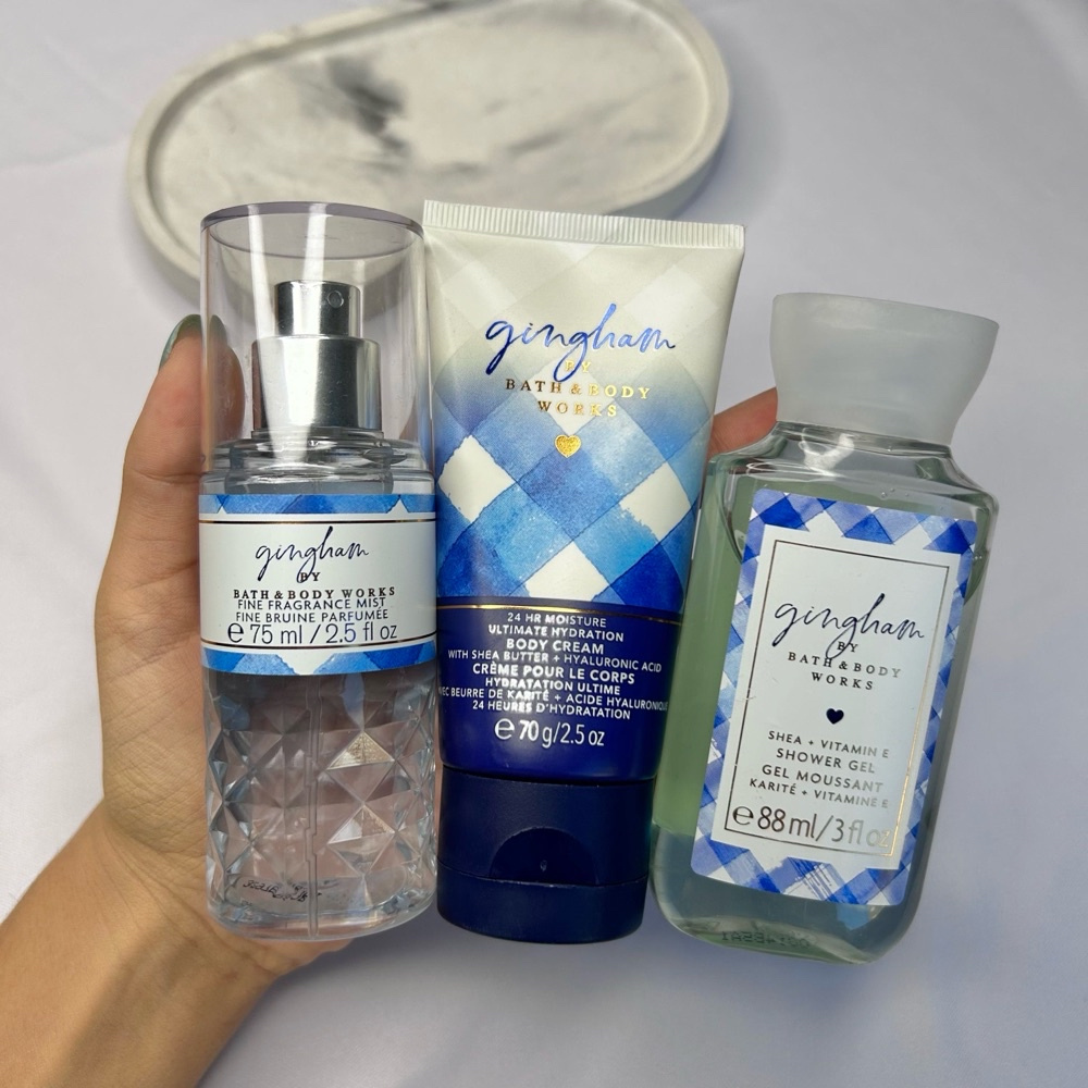 Kit Travel Size Gingham - Bath & Body Works - Body Splash + Hidratante ...