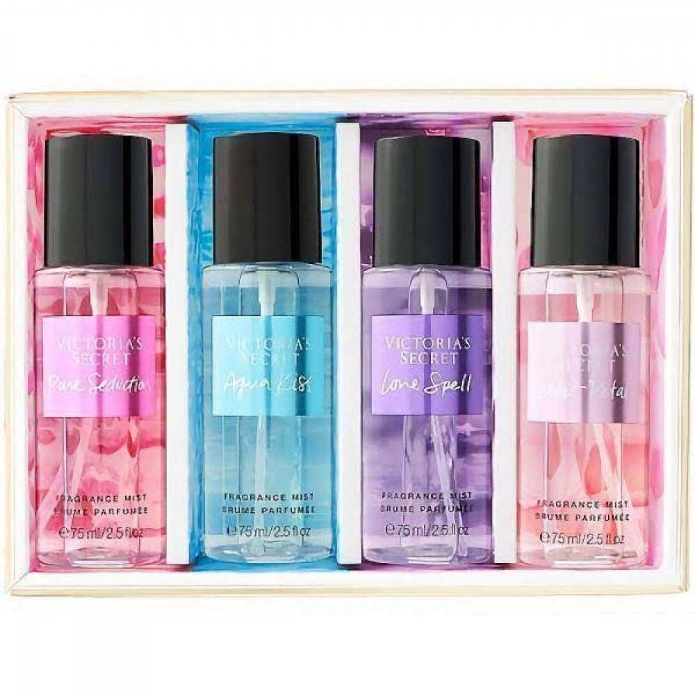 Kit Victoria's Secret Mini Body Splash 4X75ml Melhores Fragrancias - Colibri Parfum
