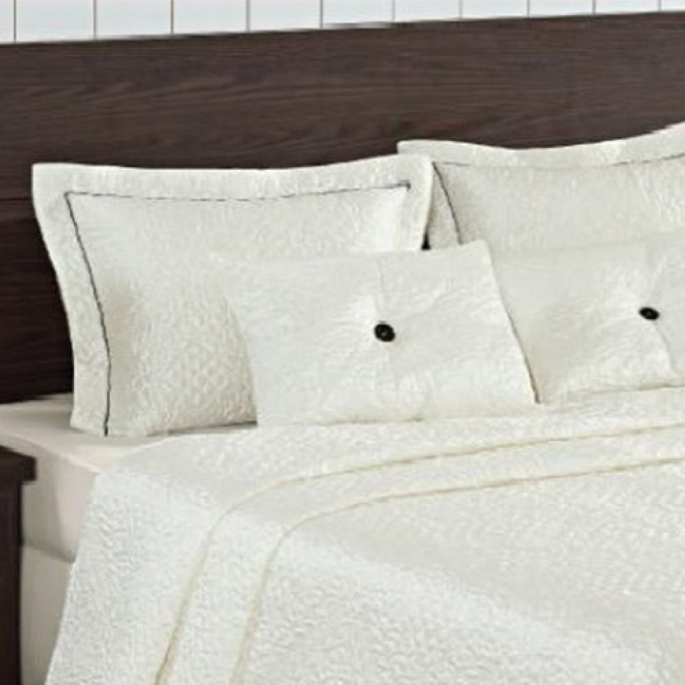 Kit Cobre Leito Alana Queen 7 Peças Branco - Conforto e Casa