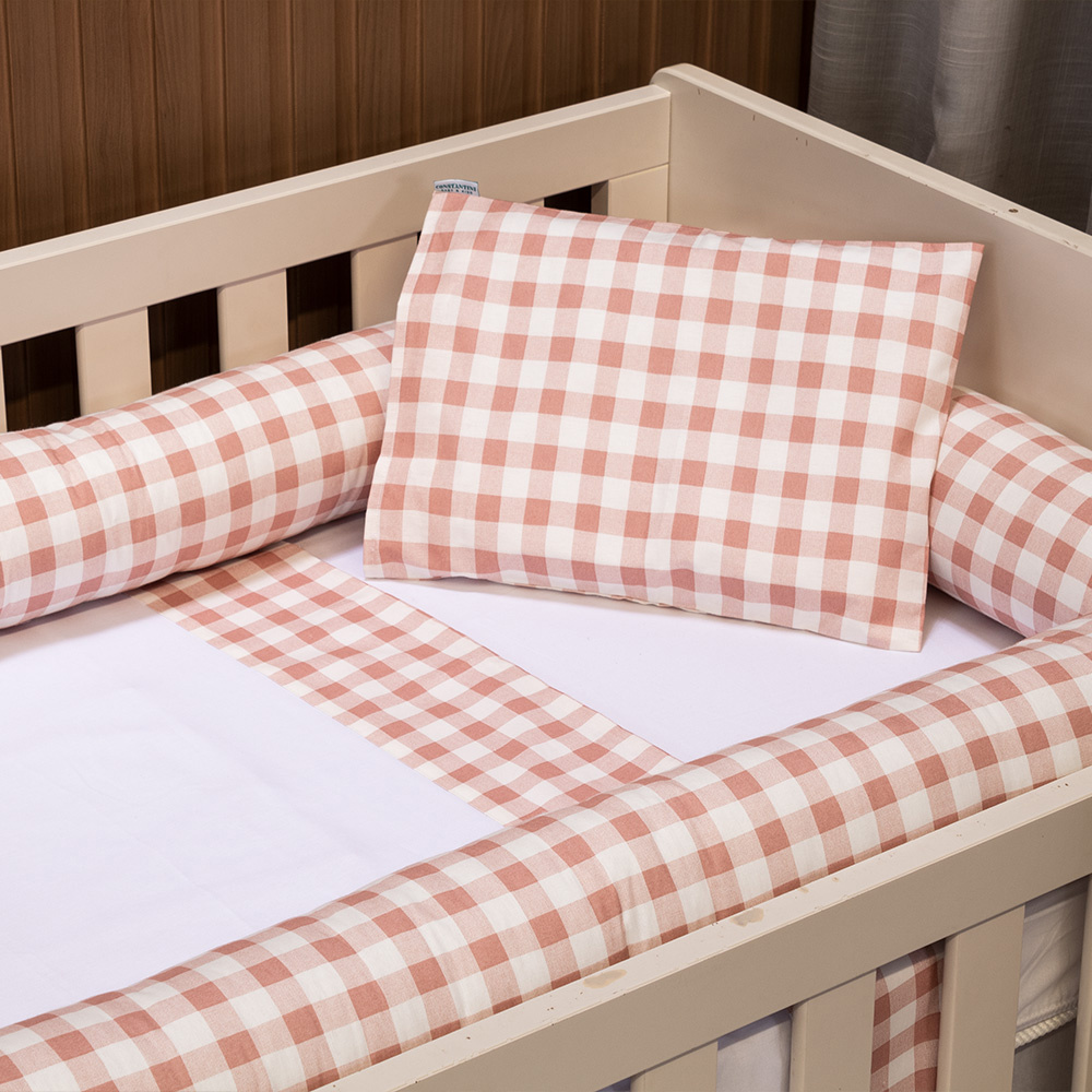 Kit Coordenado 4 Peças (Lençol 3 Peças + Edredom) para Berço Percal 100 ...