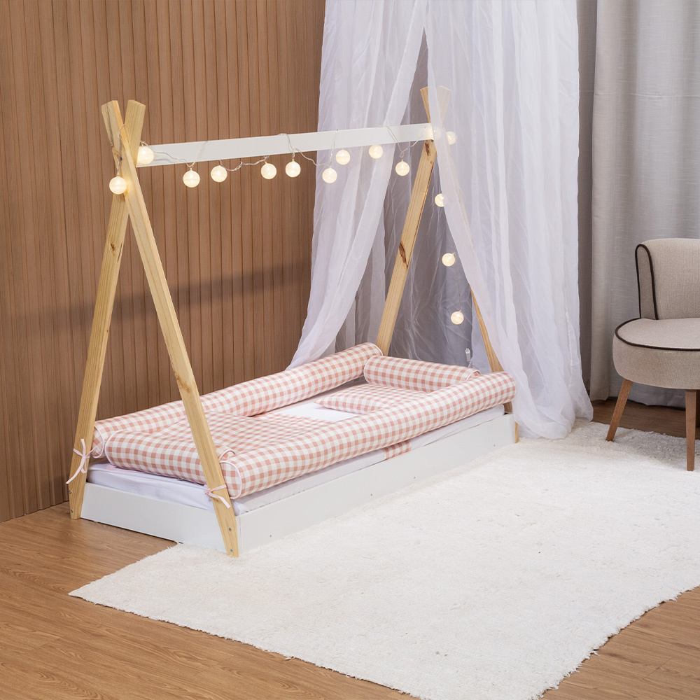 Kit de Capas de Rolinho para Mini Cama 4 Peças Percal 100% Algodão ...