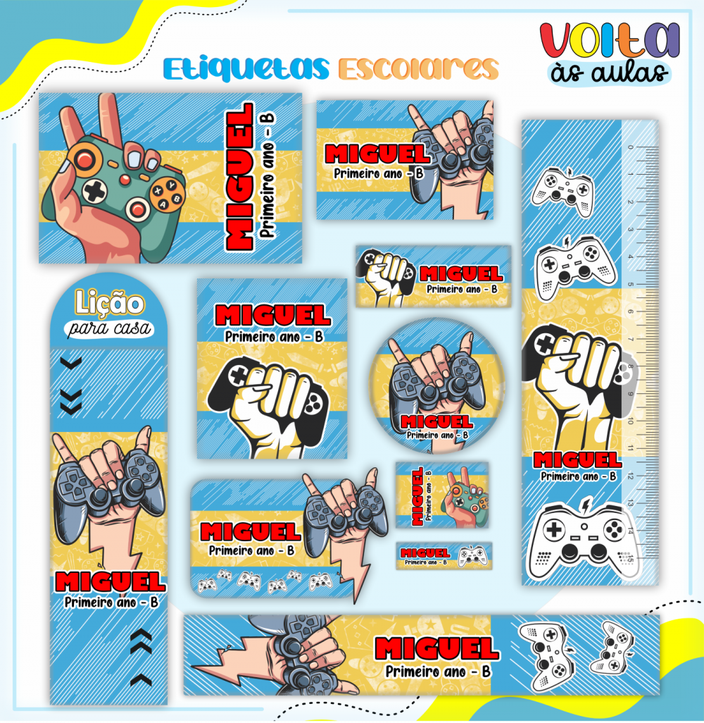 Lápis Game Menino - Criando Art's Personalizados