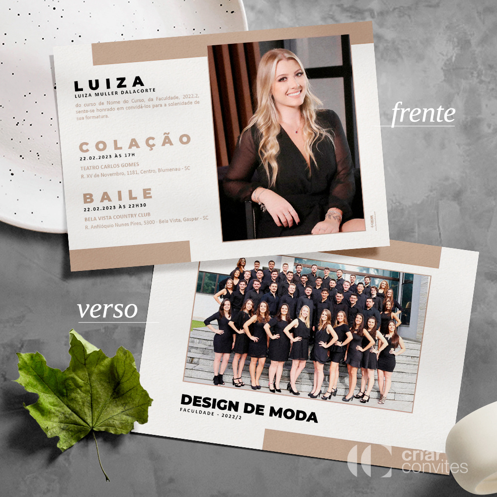 Convite Design de Moda - Compre Agora - Criar Convites | Loja Online