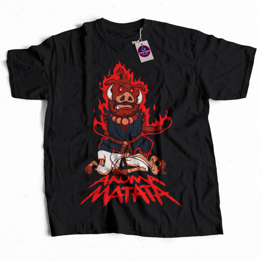 Camiseta T-Shirt Akuma Matata Gamer - Casa Nerd com Café