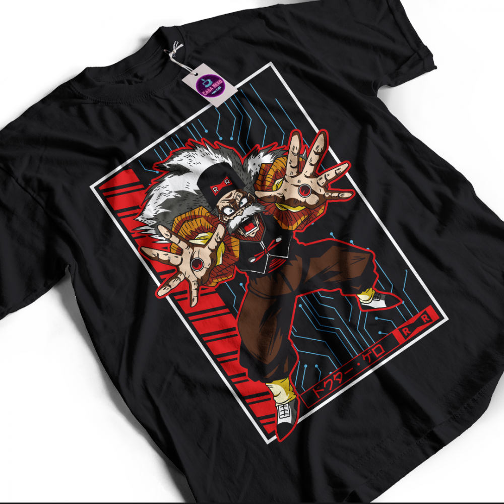 Camiseta T-Shirt Dragon Androide Gero Animê - Casa Nerd com Café