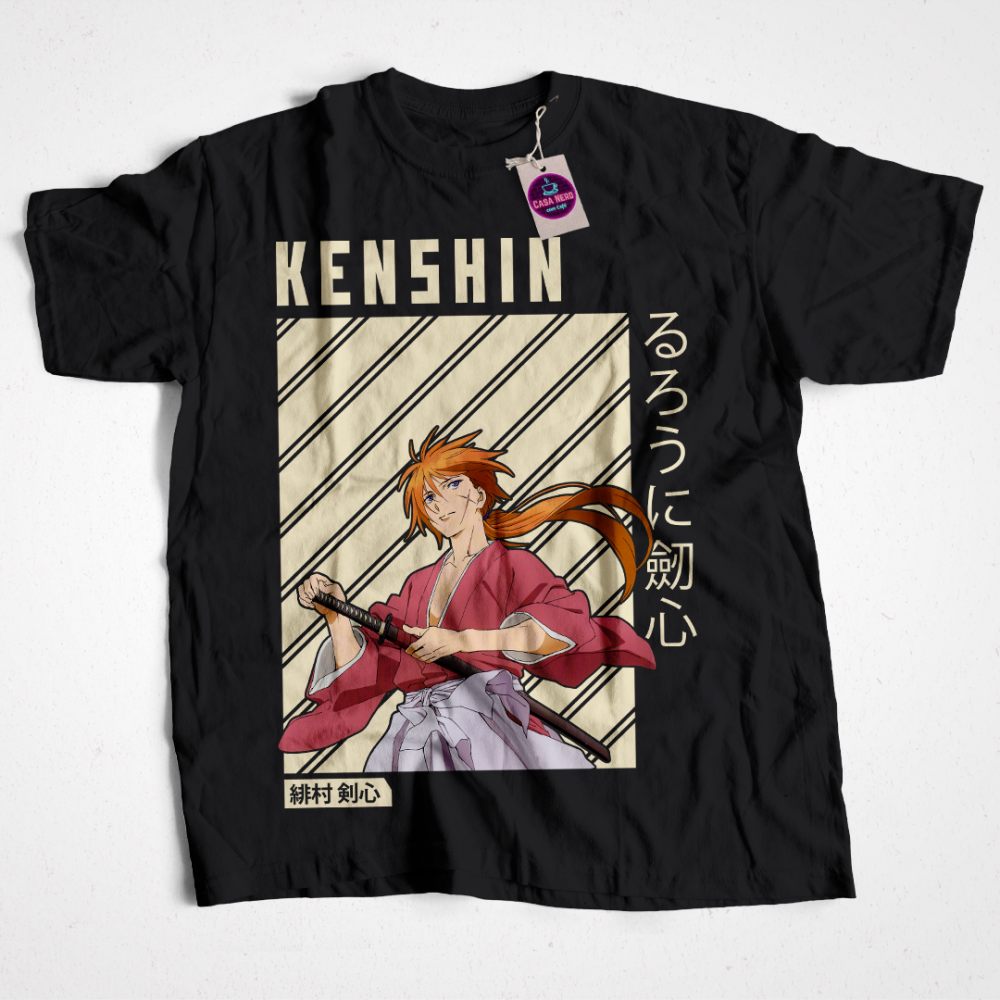 Camiseta T-Shirt Samurai Kenshin Animê 1 - Casa Nerd com Café
