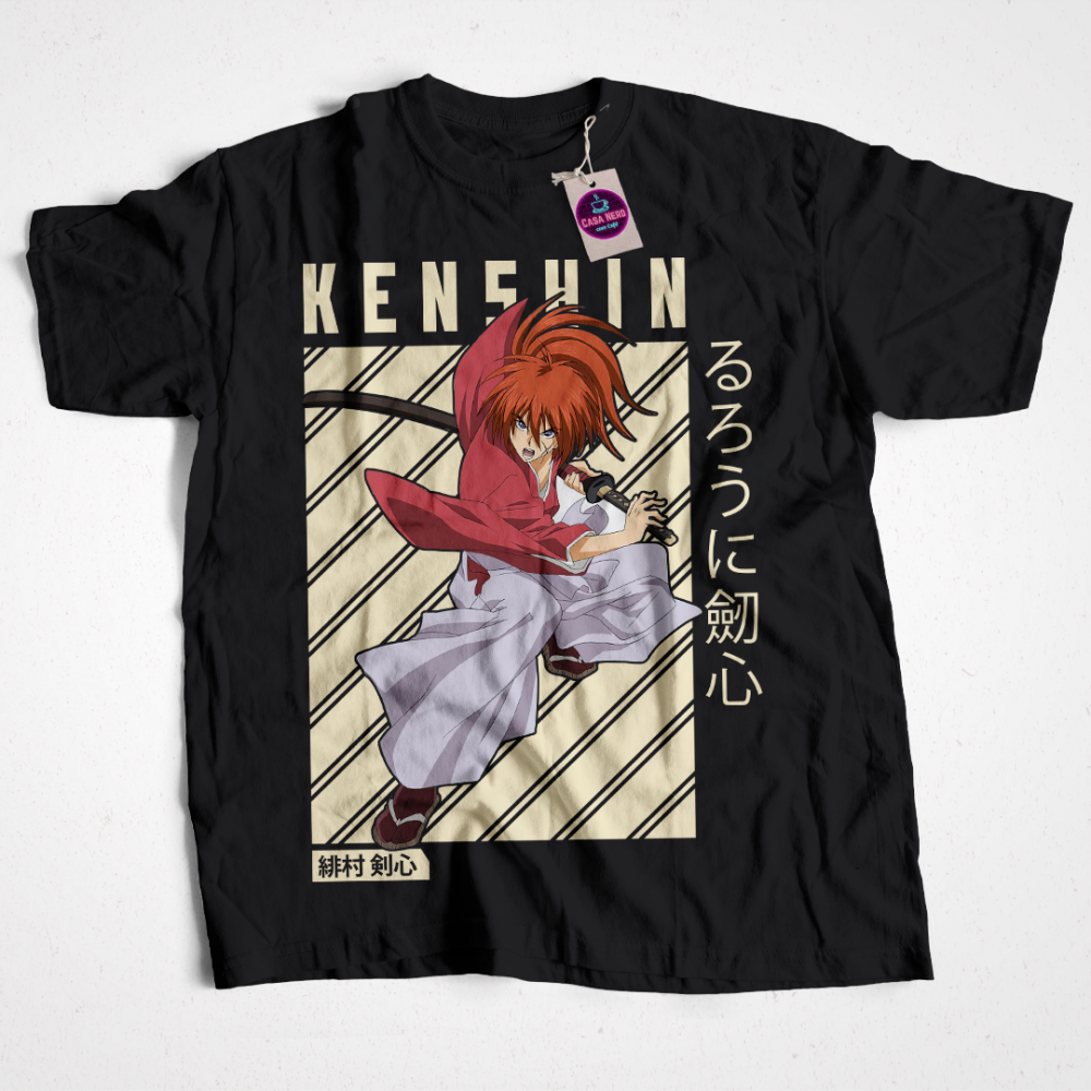 Camiseta T-Shirt Samurai Kenshin Animê 7 - Casa Nerd com Café