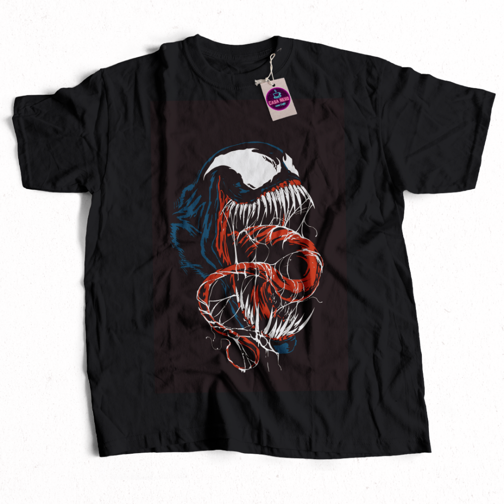 Camiseta T-Shirt Simbionte Negro Heróis e Quadrinhos 3 - Casa Nerd com Café