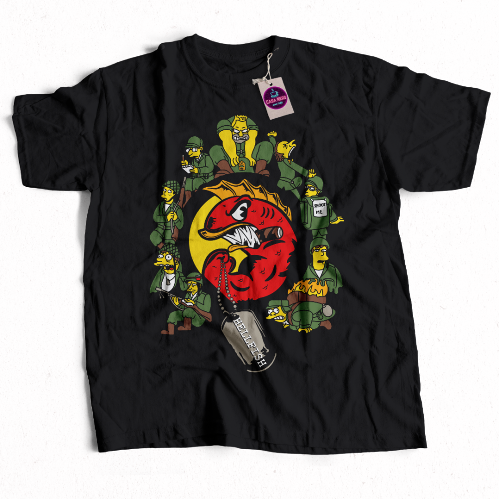 Camiseta T-Shirt Springfield Family Hellfish Desenho Animado - Casa ...