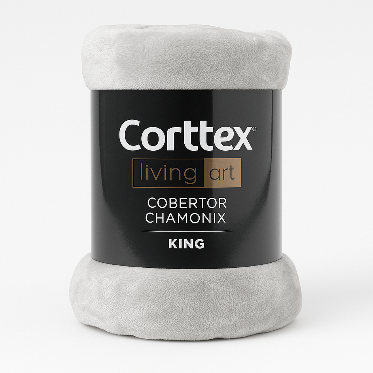 Cobertor Chamonix Casal King Soft Cinza Claro - Crochê Vitória