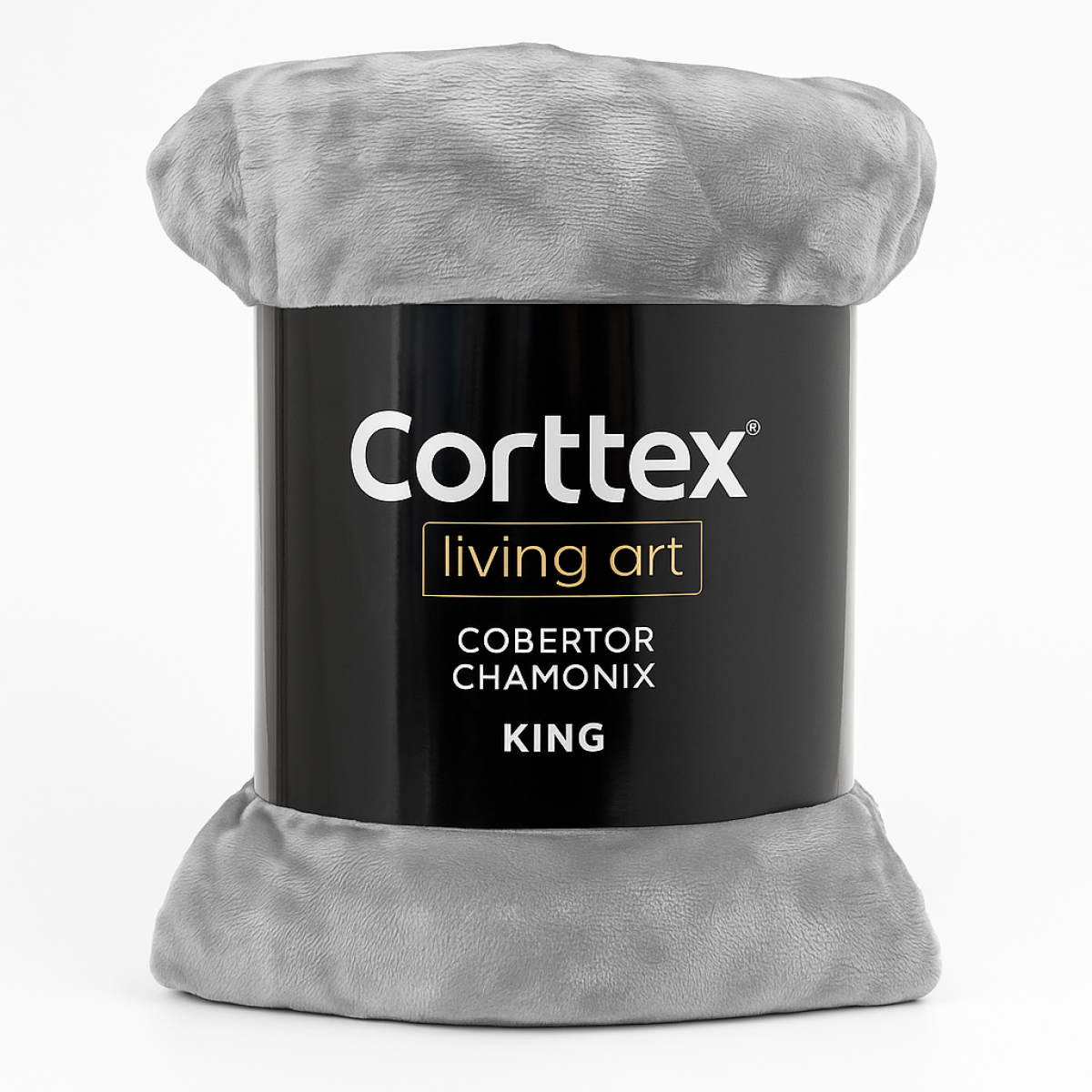 Cobertor Chamonix Casal King Soft Cinza Médio - Crochê Vitória