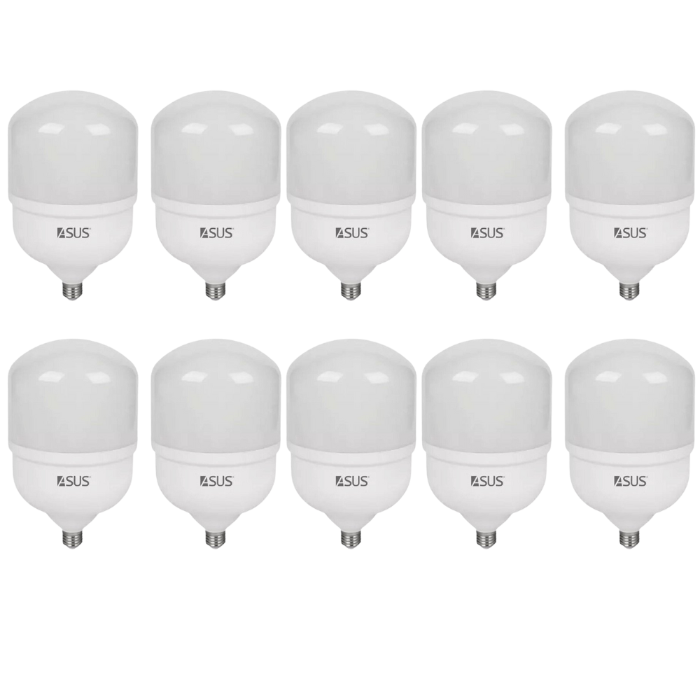 KIT 10 LAMPADAS DE LED BULBO 50W 6500K BRANCA FRIA ASUS E-27 - DC ELETRICA