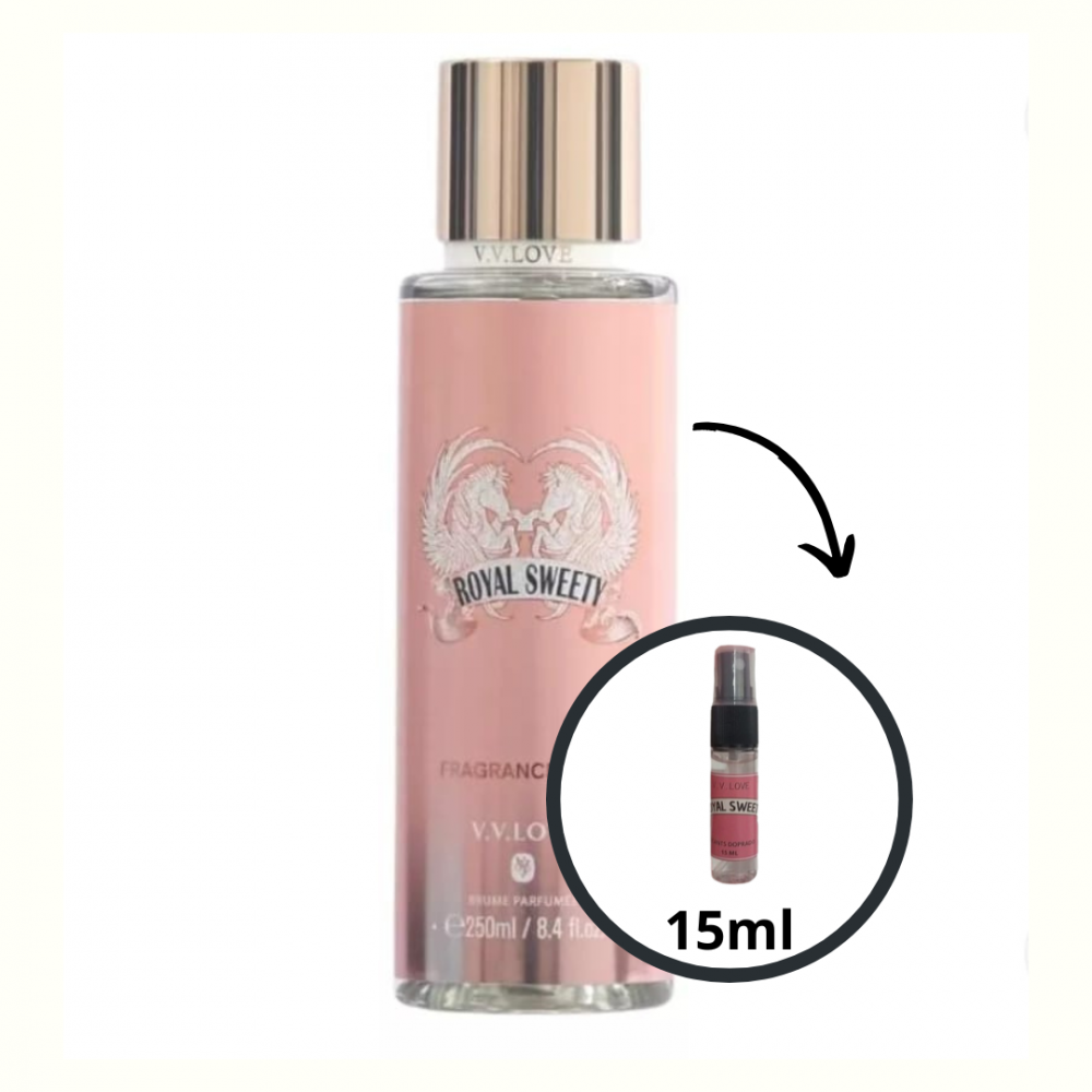 V.V.LOVE BODY SPLASH ROYAL SWEETY (OLYMPEA PR) 15ml - DECANTS DOPRADO