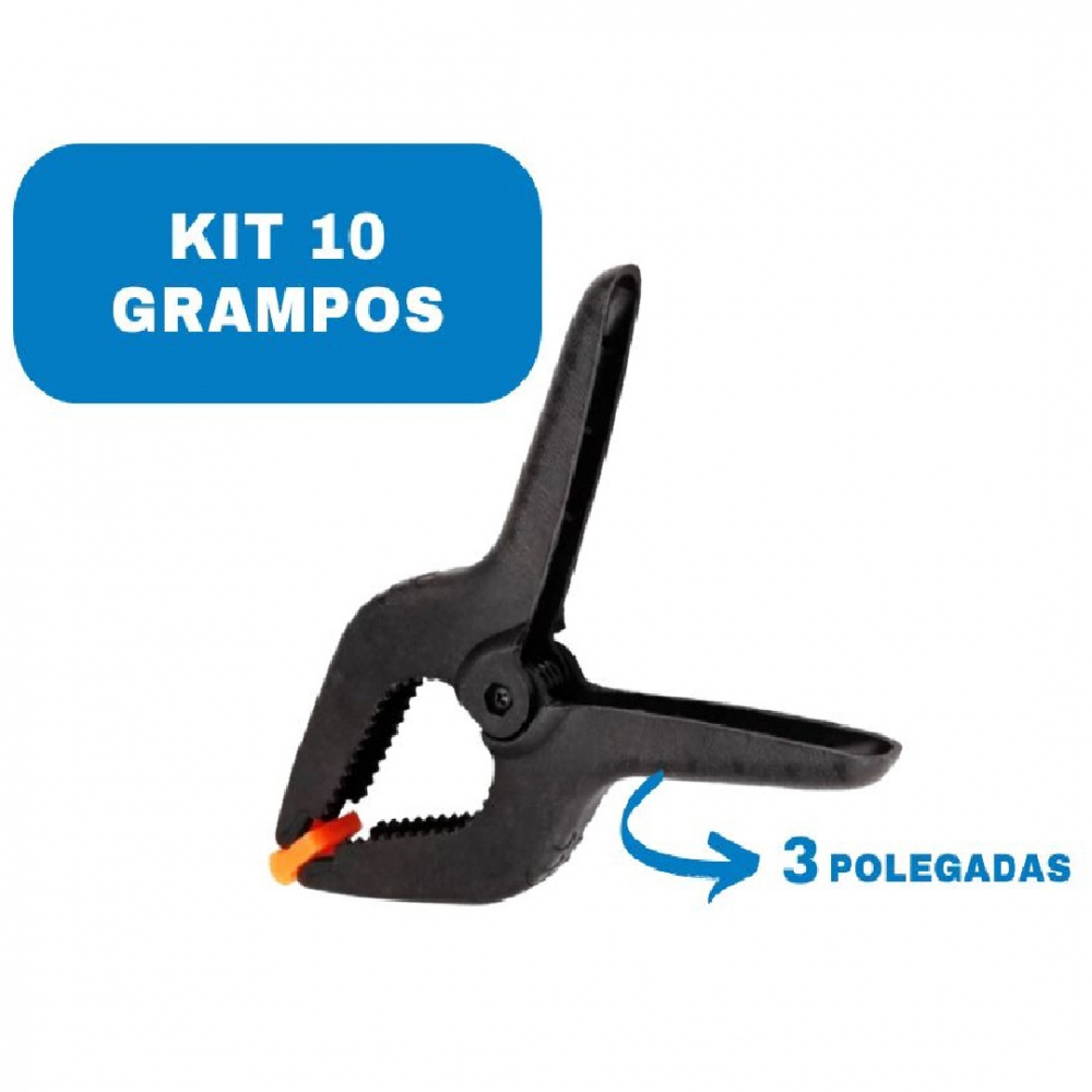 10 Grampos pinça garra de nylon 3 polegadas - DecoraBrand