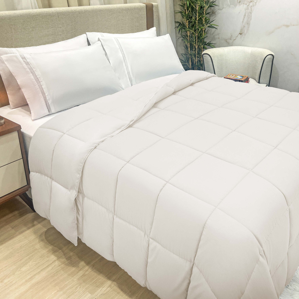 Edredom Toque de Plumas Super Soft Premium Pluma King - Off White ...