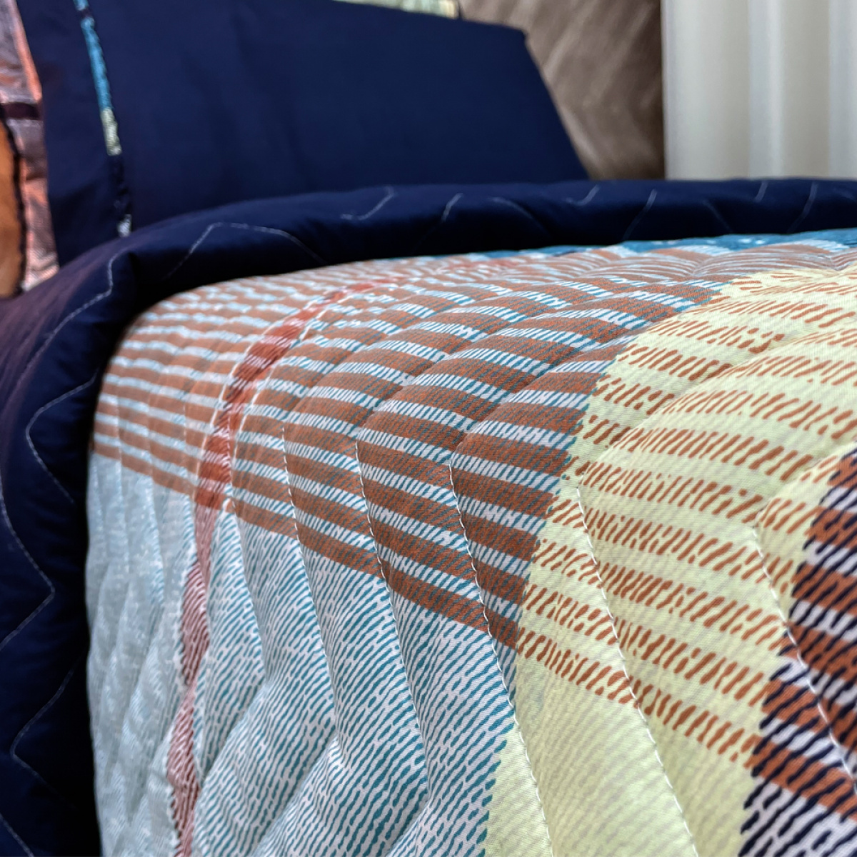 Kit Confort Print Solteiro Percal 300 Fios Cobre Leito + Jogo de Lençol ...