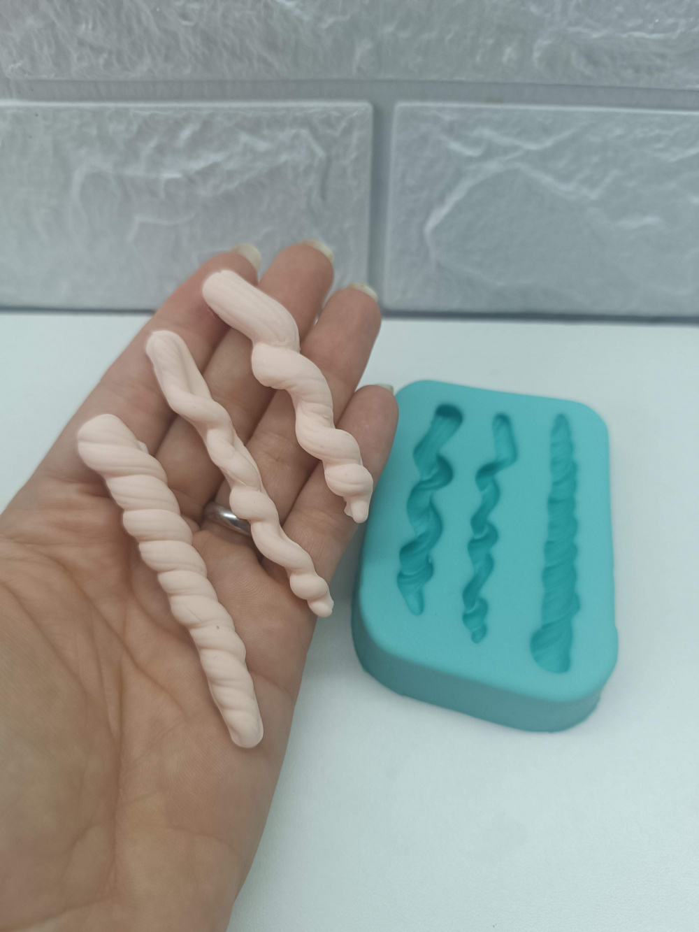 Molde de silicone cabelos - Mechas Cacheadas - Deise Biscuits