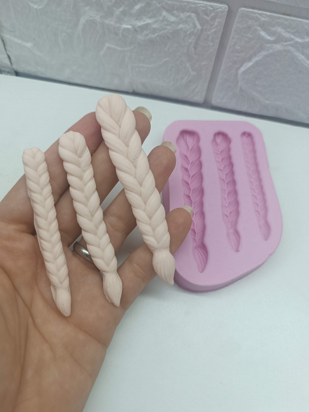 Molde de silicone cabelos - Mechas Tranças - Deise Biscuits