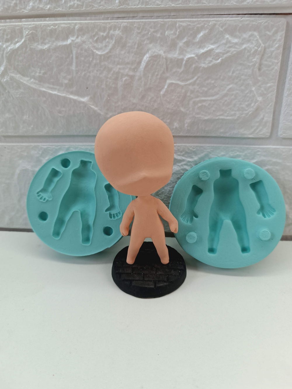 Molde De Silicone Chibi Corpo M Bipartido - Deise Biscuits