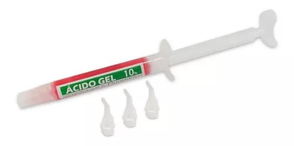 Ácido Gel condicionador de porcelana 10% Fluorídrico Preven seringa 3g ...