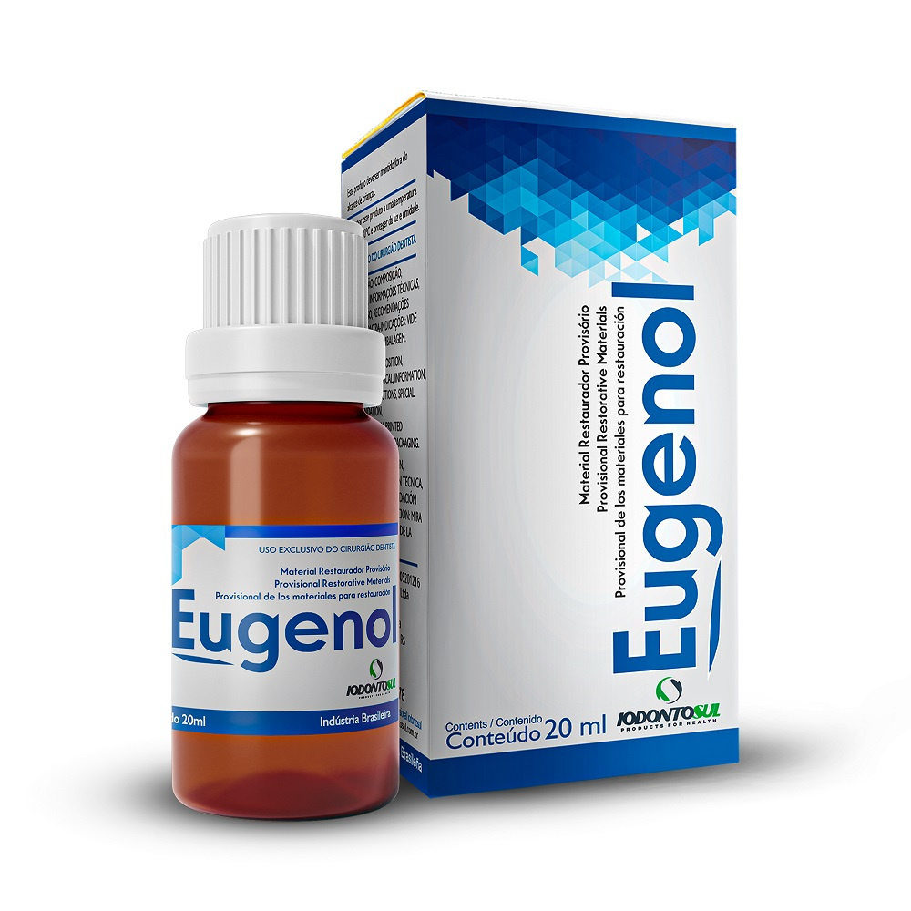 Eugenol liquido cimento temporario - Iodontosul, com 20ml - Dental Legal