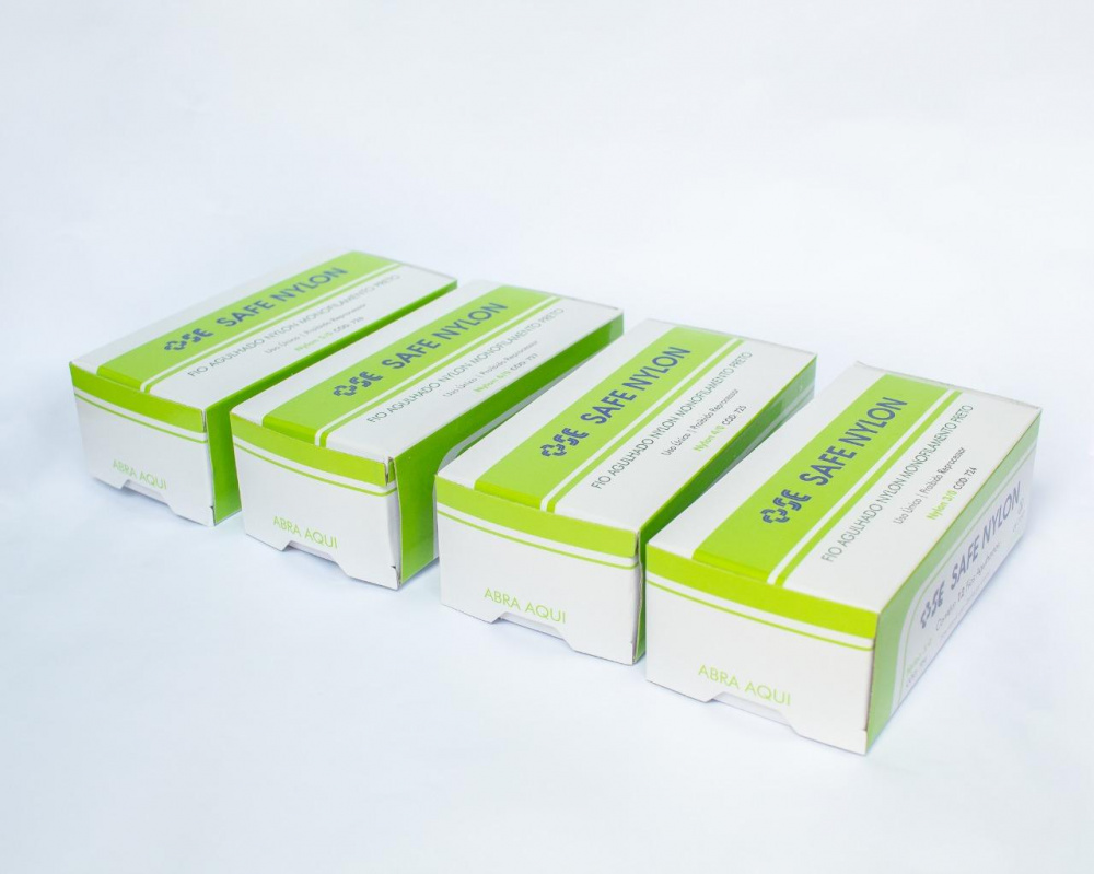 Fio de sutura em Nylon 6-0, 1/2 curvatura - 12 unidades - SE - Dental Legal Fio de sutura em Nylon 6-0, 1/2 curvatura - 12 unidades - SE - Dental Legal