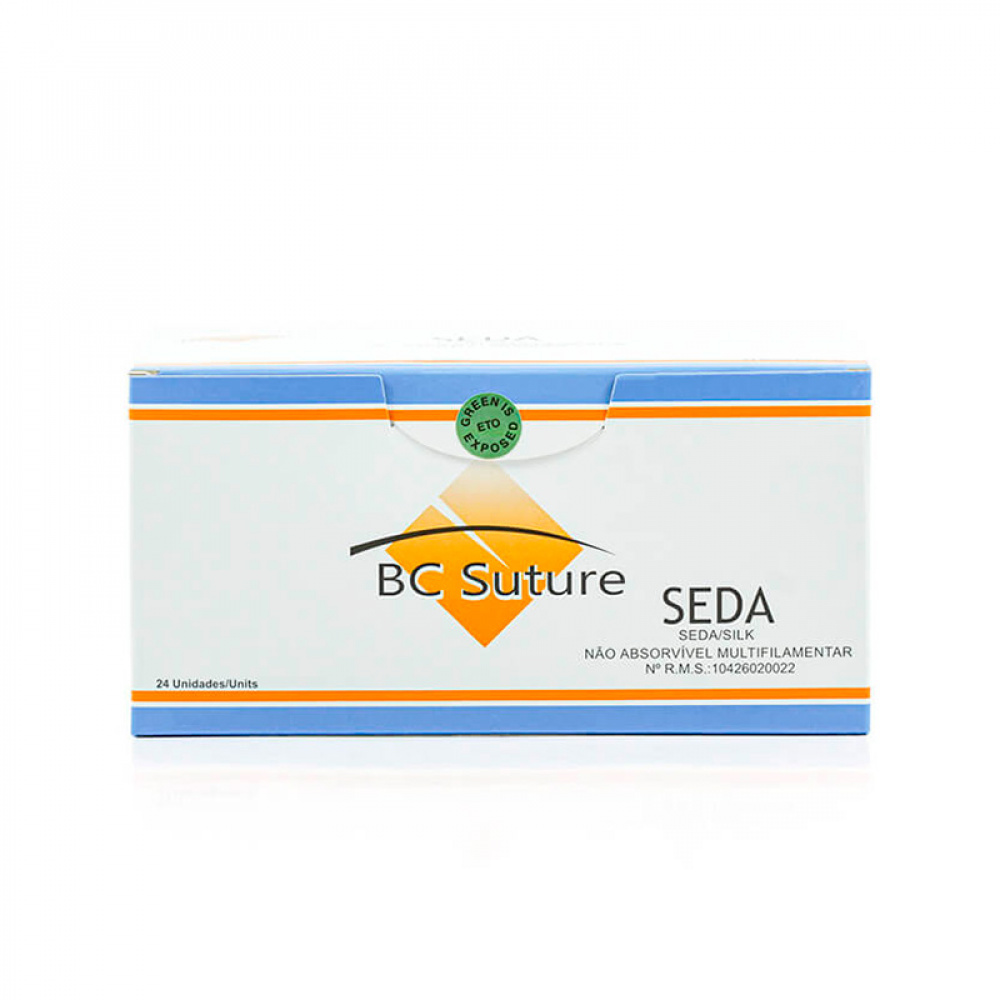 Fio de sutura Seda 5-0 45cm, 1/2 curvatura - BC unidade dental legal ... Fio de sutura Seda 5-0 45cm, 1/2 curvatura - BC unidade dental legal ...