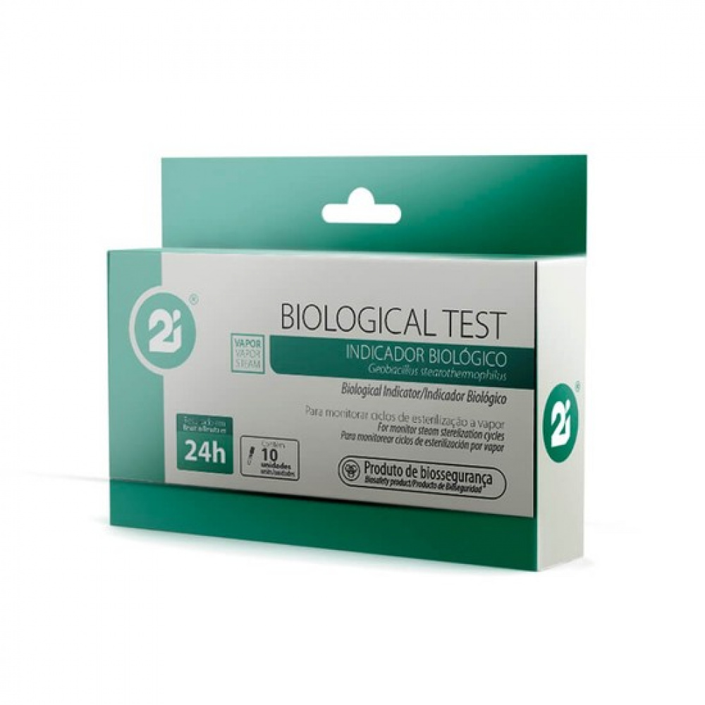 Indicador Biológico Biological Test 24horas - 2i, com 10 unidades ...
