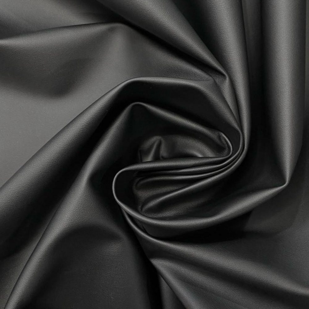 Tecido Couro Sintético Preto Poliéster - Metro - Distribuidora de Tecidos Minas