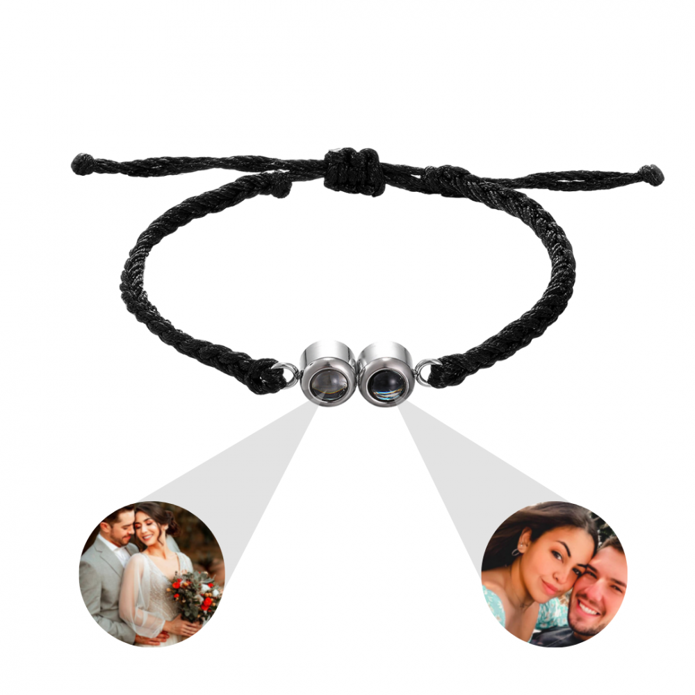 Pulseira Com 2 Fotos Personalizadas - Eternize Momentos - Divinuss