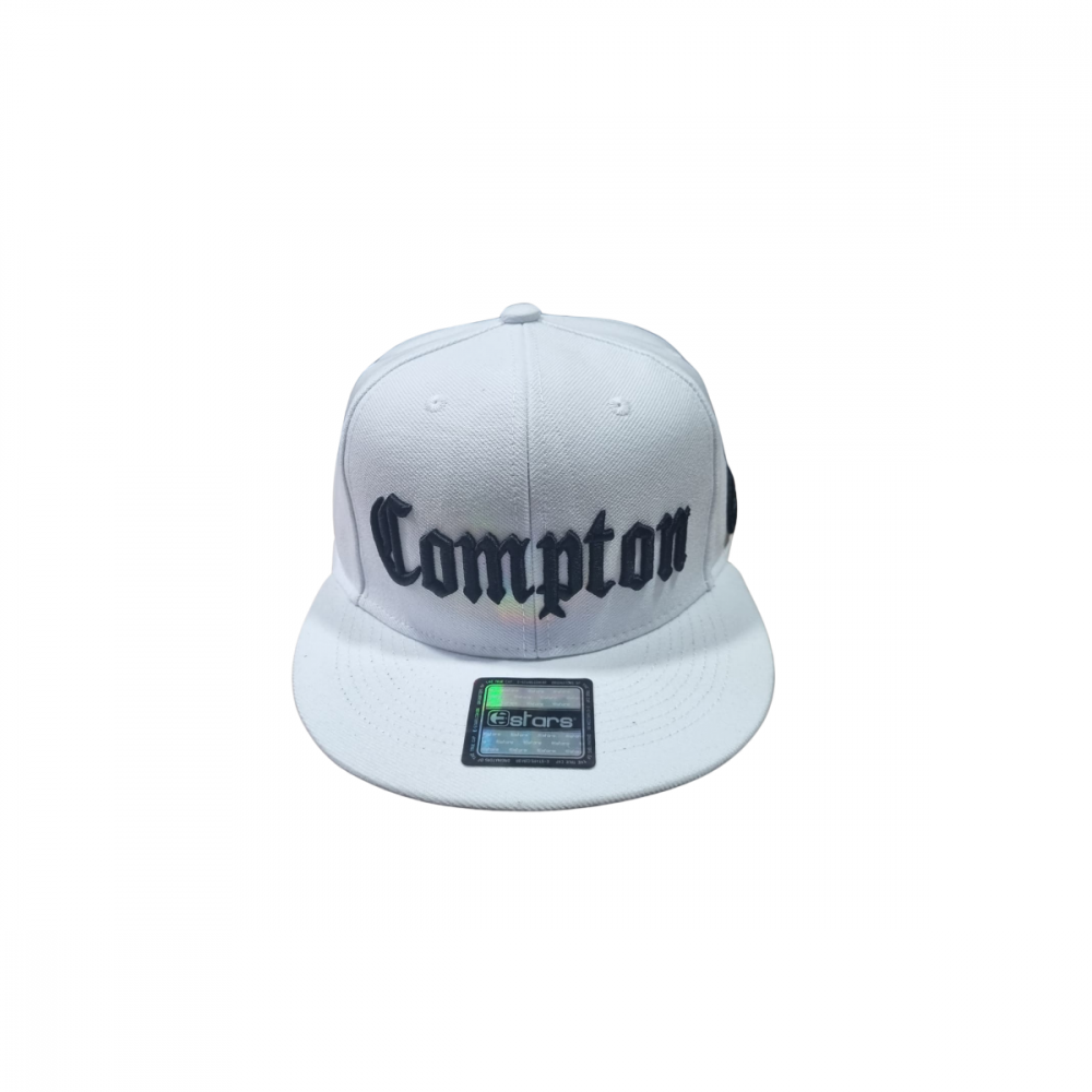 Boné Fechado Branco Compton E- Stars - DMIX