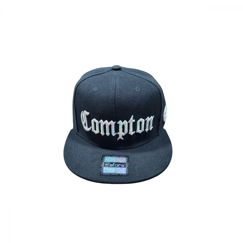 Boné Fechado Preto Compton E - Stars - DMIX