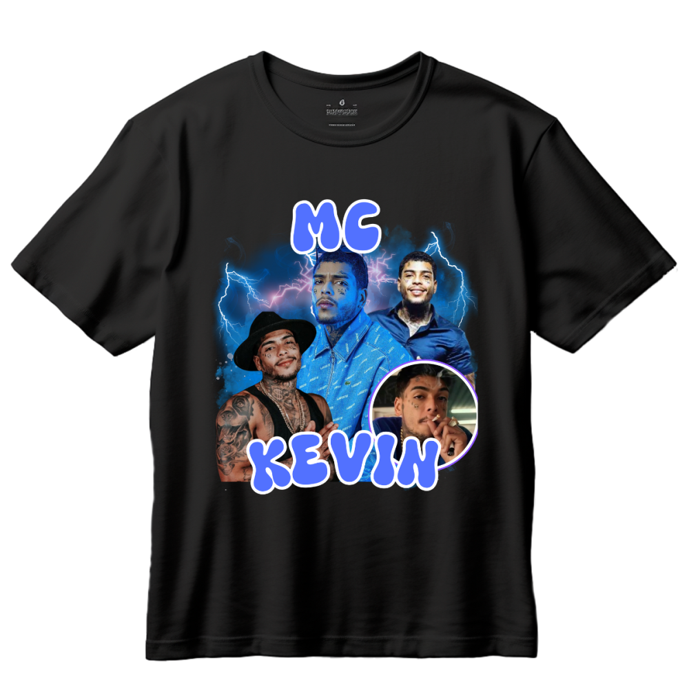 Camiseta Oversized Preta Unissex Bootleg Streetwear MC Kevin ...