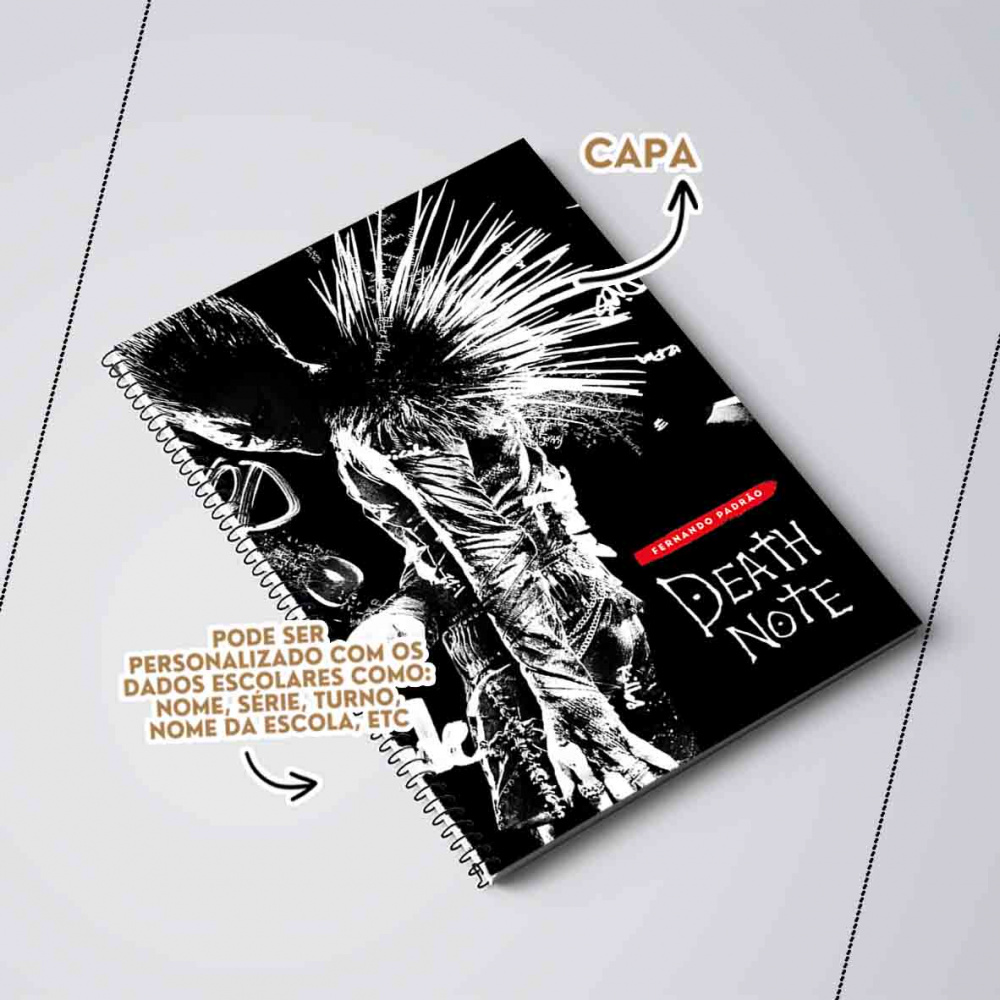 Caderno Personalizado Espiral Death Note - Dois A Design