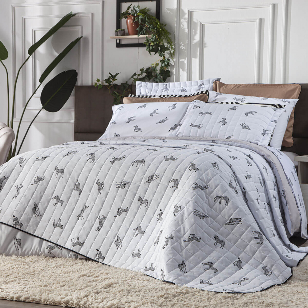 Edredom Dupla face Percal 180 Fios Algodão Classic Queen Dupla Face ...