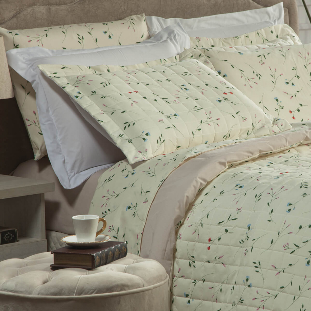 Edredom Dupla face Percal 180 Fios Algodão Classic Solteiro Coleção ...