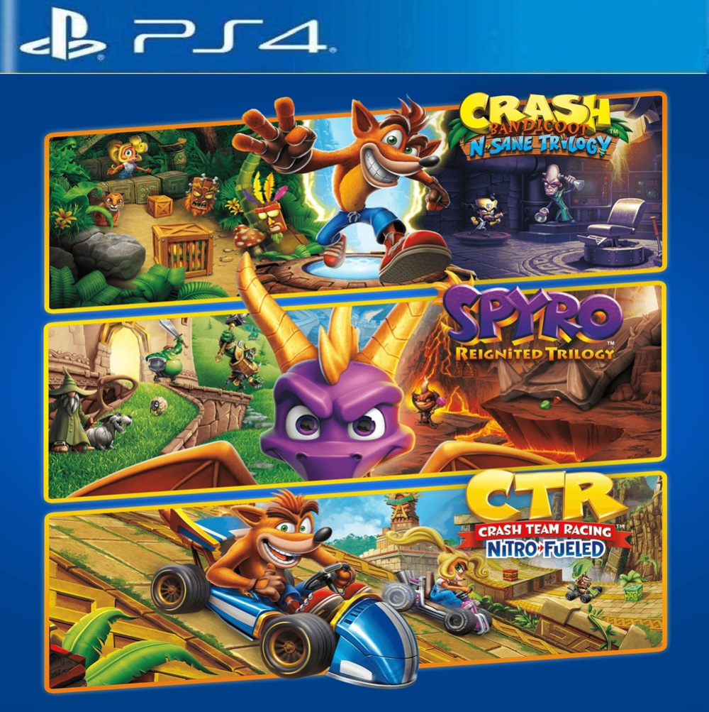 Pacote Triplo Crash + Spyro PS4 ou PS5 - Dream Games Store