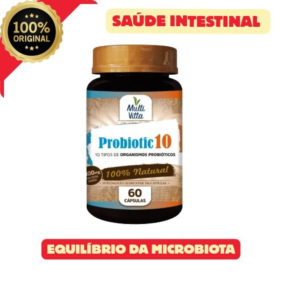 Probiotic 10 Multivitta 1000mg 60 cápsulas - Drogaria DF Farma