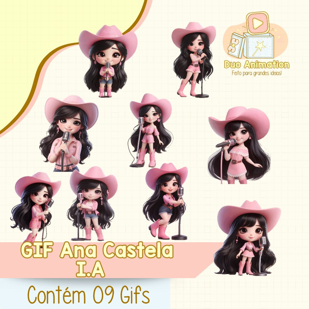 Gif Ana Castela Boiadeira - Duo Animation Gifs