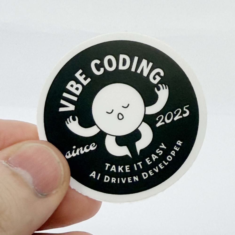 Adesivo Vibe Coding - DVLPR | Seu estilo além do style.css
