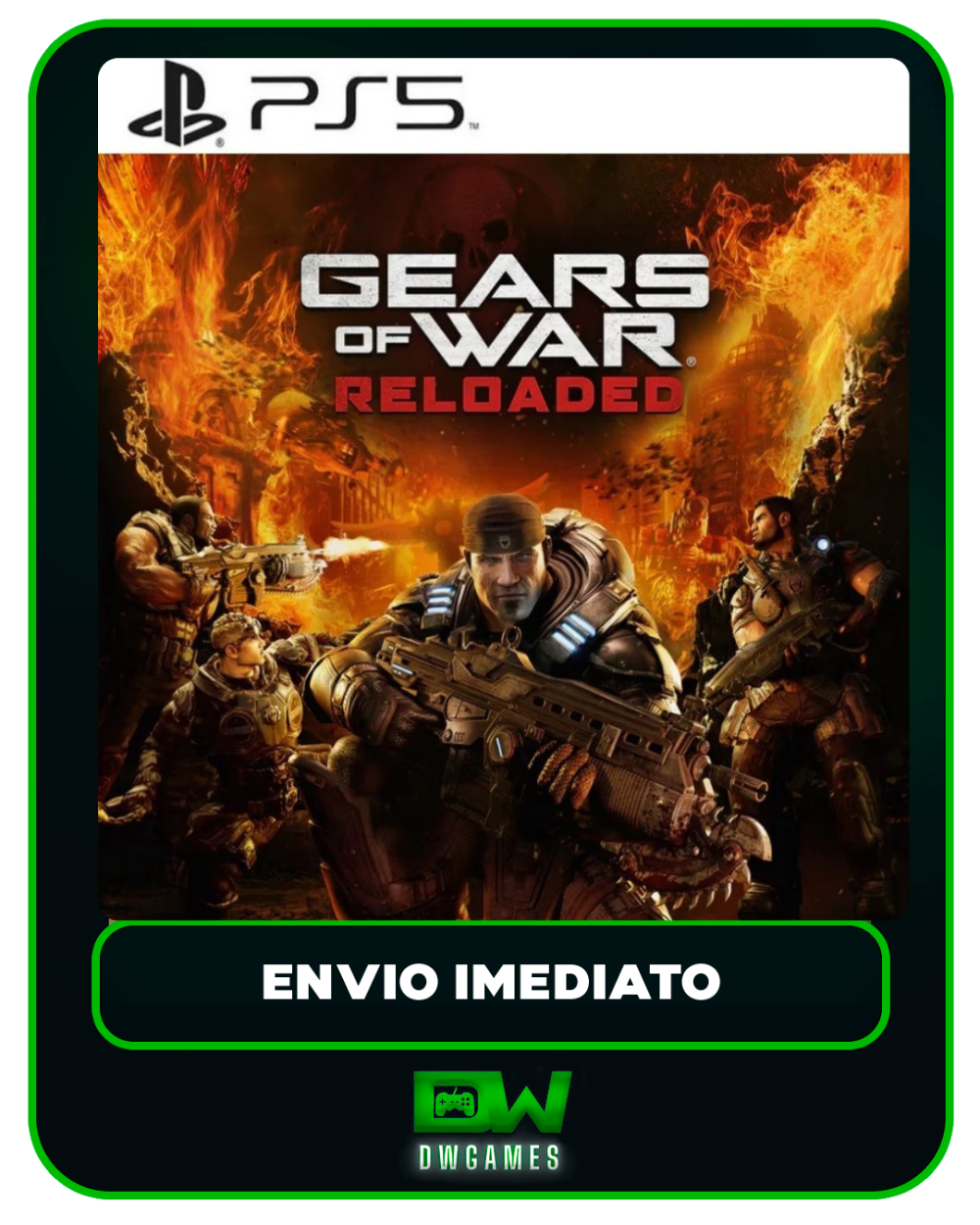 GEARS OF WAR: RELOADED - PS5 - Edição Padrão - Mídia Digital - Dw Games