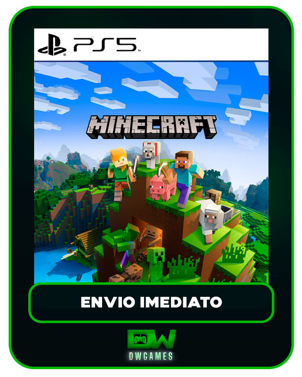 Minecraft - PS5 - Edição Padrão - Mídia Digital - Dw Games