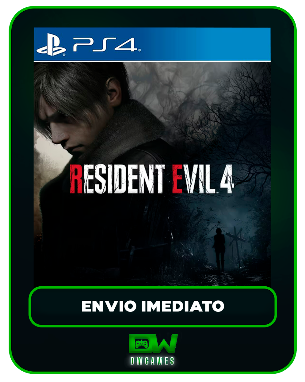 Resident Evil 4 Remake - PS4 - Edição Padrão - Mídia Digital - Dw Games