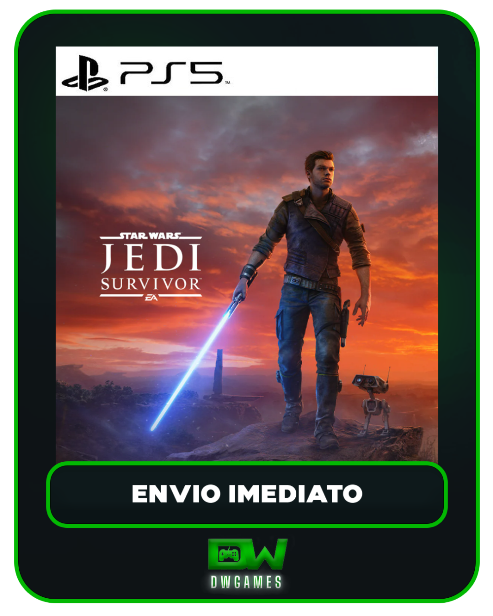 STAR WARS Jedi: Survival - Edição Padrão - PS5 - Mídia Digital - Dw Games
