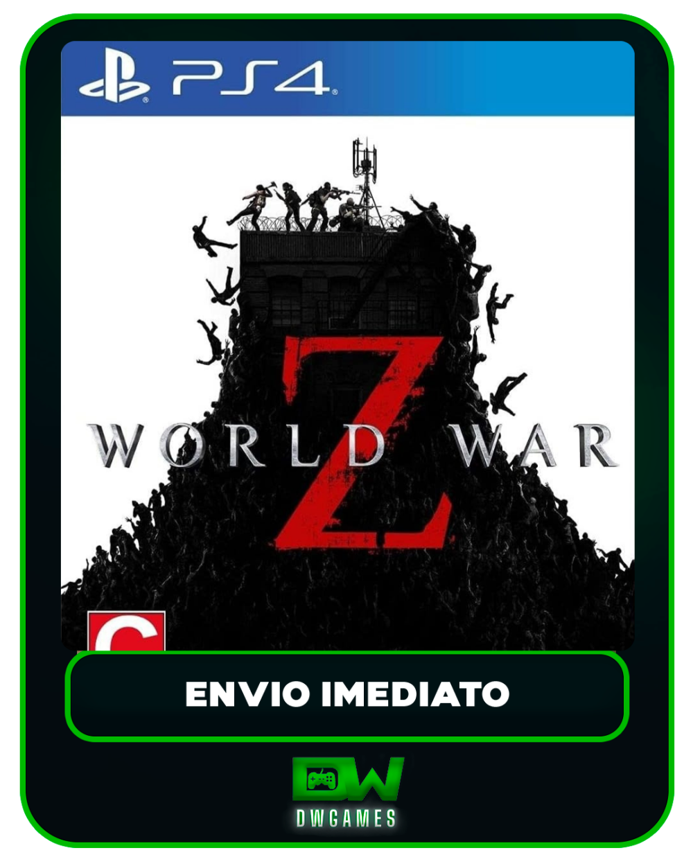 World War Z - PS4 - WWZ - Edição Padrão - Mídia Digital - Dw Games